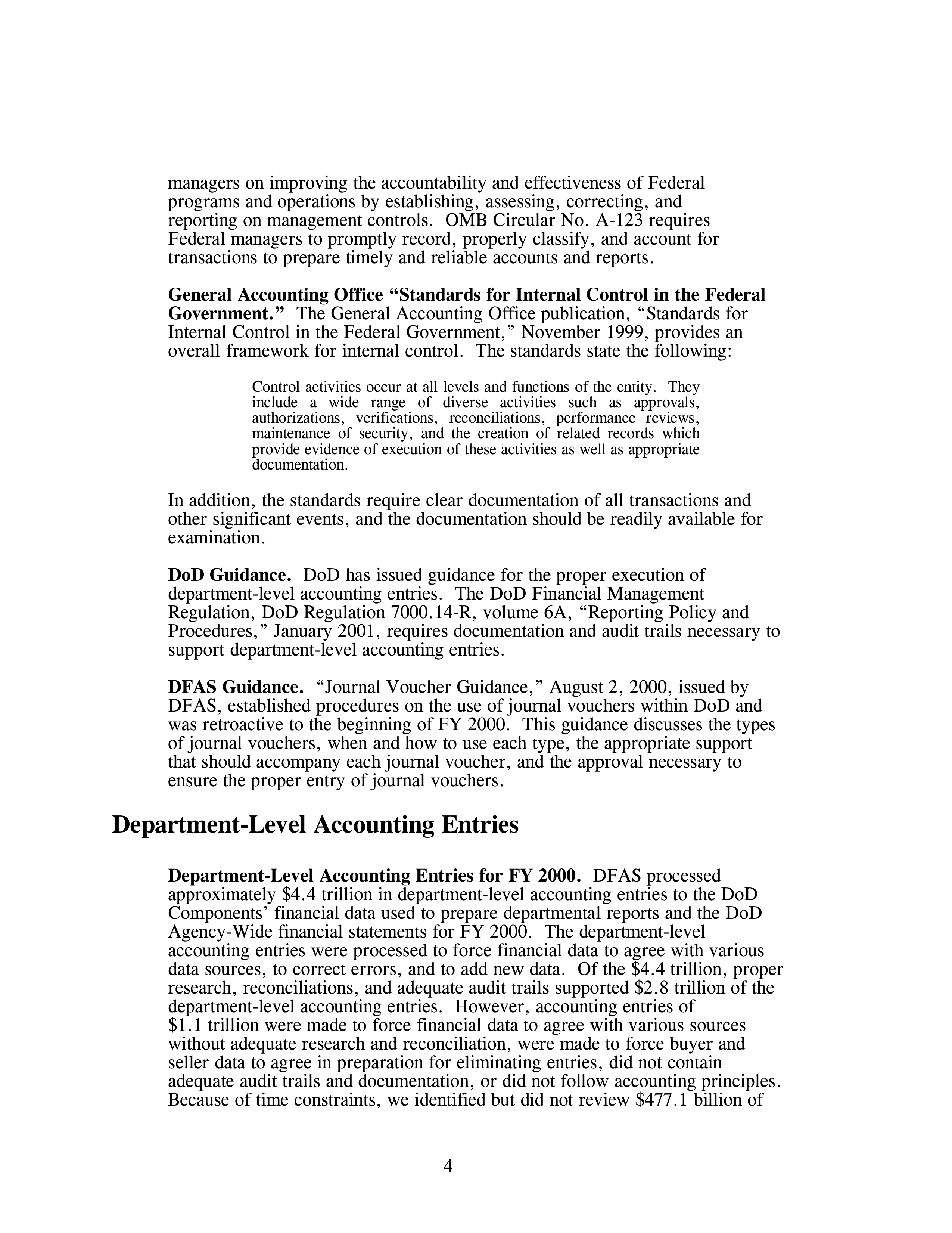 DOD Audit Inspector General 2000